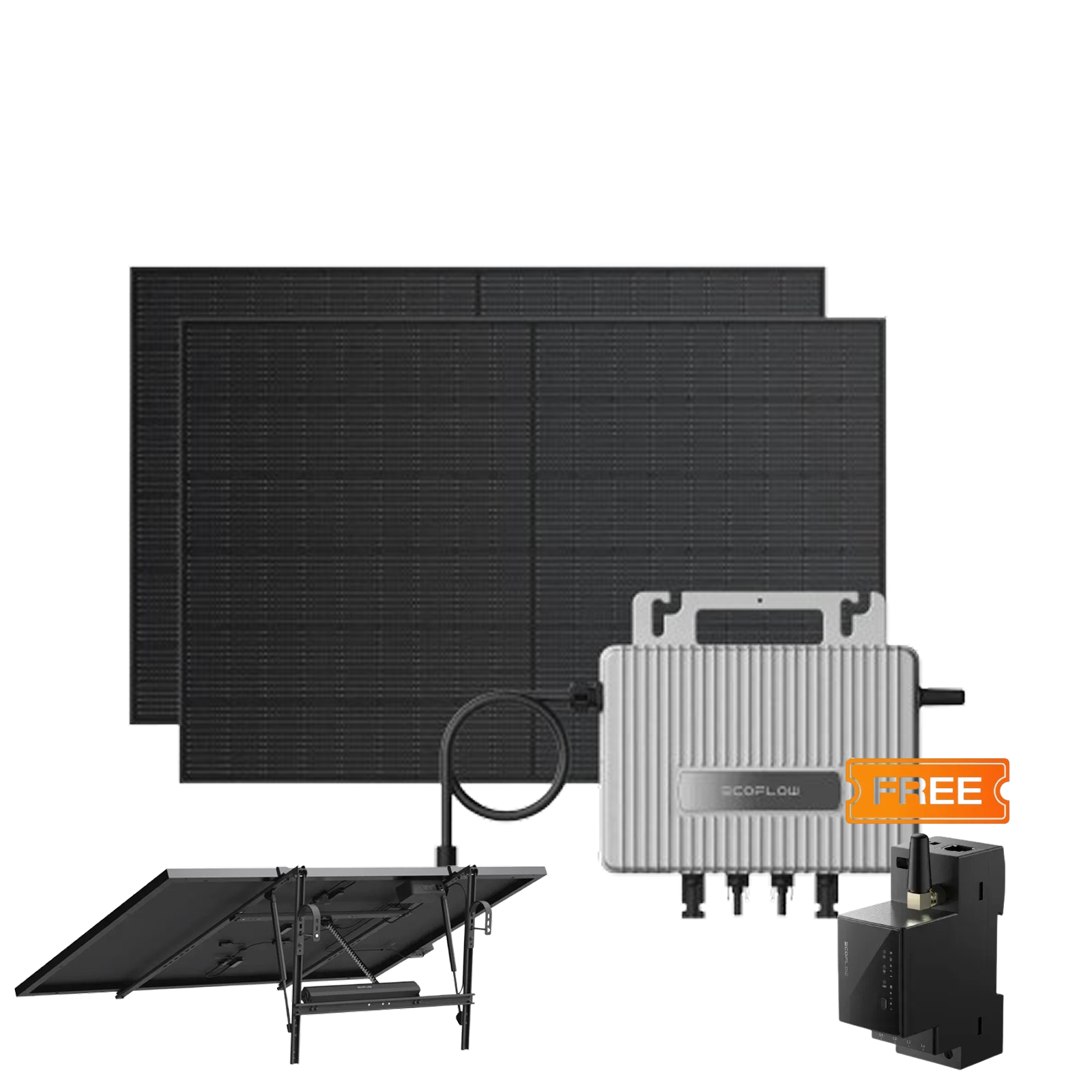 Комплект EcoFlow STREAM Microinverter/2*400W Rigid Solar Panel Combo ...